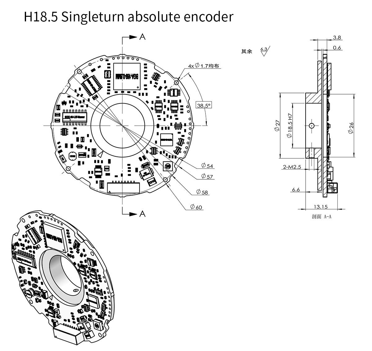Hollow encoder | Multi-turn absolute encoder | Absolute encoder ...
